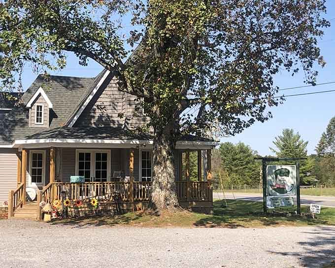 That welcoming porch swing and mature oak tree practically beg you to sit, sip sweet tea, and solve life's mysteries.