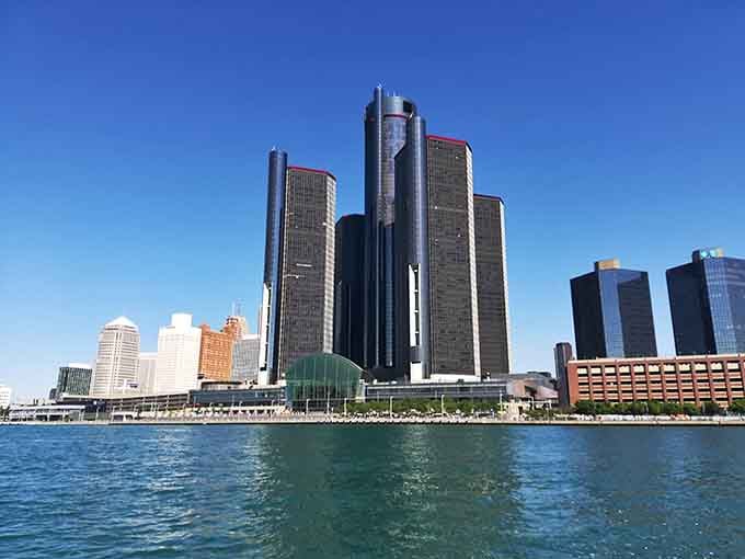Detroit from the water hits different. This is the view that reminds you why this city matters.