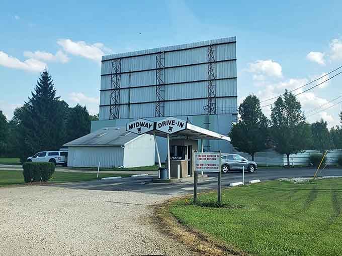 The entrance building with its hexagonal signs welcomes you to step back into a simpler time.