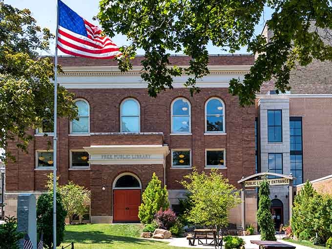 The Mineral Point Public Library occupies a handsome brick building that serves as the community's intellectual and cultural heart.