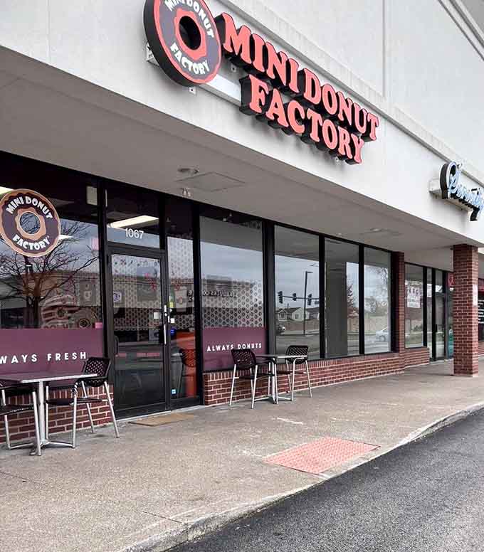 Outdoor seating for those perfect Illinois days when the weather cooperates and donuts taste even better outside.
