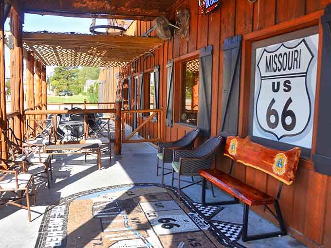 The outdoor seating area proves that great barbecue tastes even better with a side of fresh air.