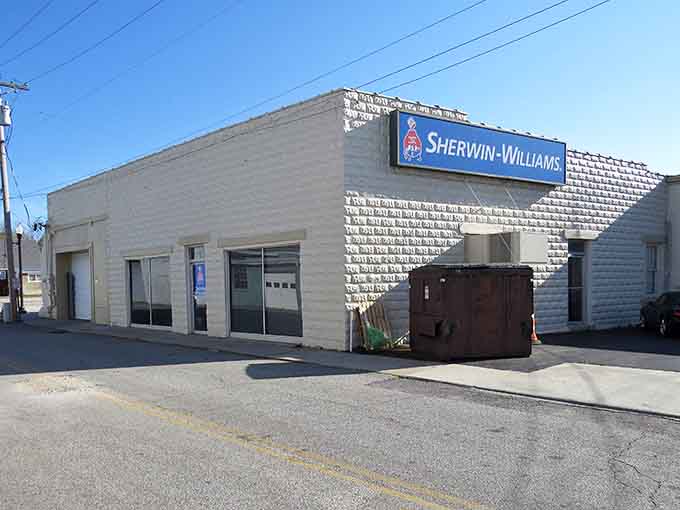 Even the paint store looks charming here, because Monroe makes everything feel like part of the treasure hunt experience.