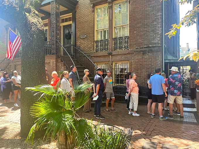 The sidewalk queue tells you everything: when locals and tourists alike wait patiently, something special's happening inside those doors.
