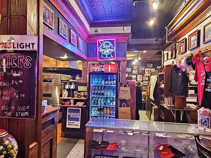 The vintage Pabst sign and tin ceiling give this place character that no modern designer could ever replicate or fake.