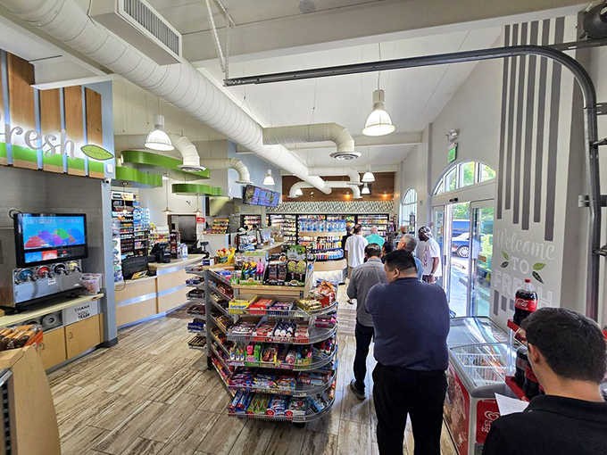 The line at the counter tells you everything you need to know about what's cooking here.