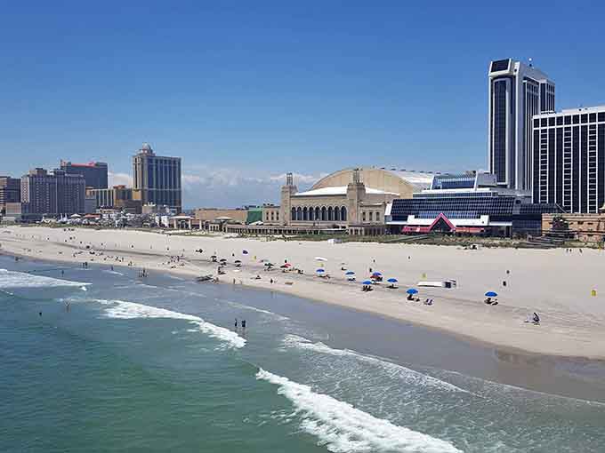Atlantic City's beaches stretch for miles, proving New Jersey's coastline is more than just a convenient route to somewhere else.