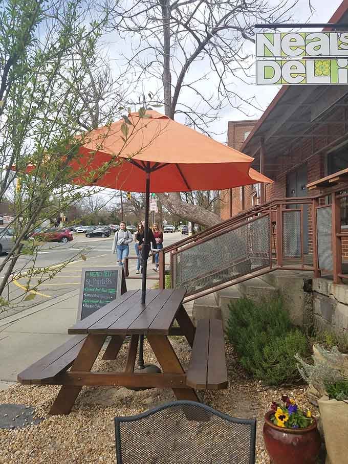 Grab a picnic table outside and enjoy your meal al fresco, Carrboro style, with sunshine and satisfaction.