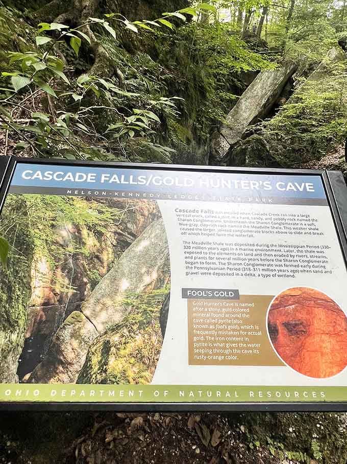 Educational signage explains the science behind the beauty, making geology surprisingly fascinating.