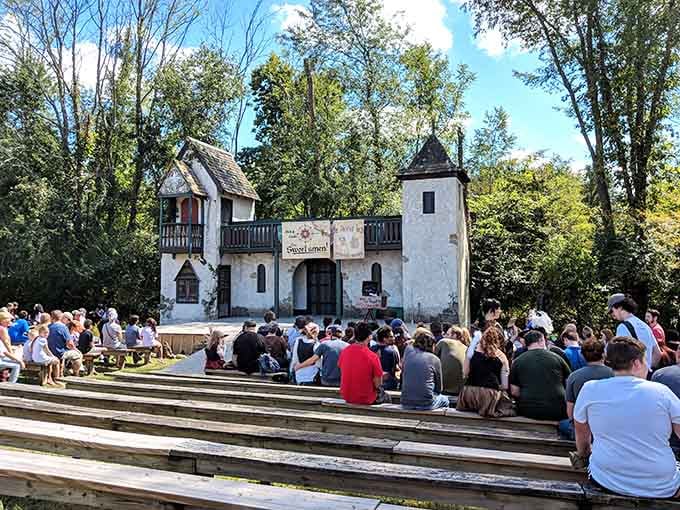 Crowds gather before weathered stages, ready for performances that make Netflix seem suddenly less appealing.