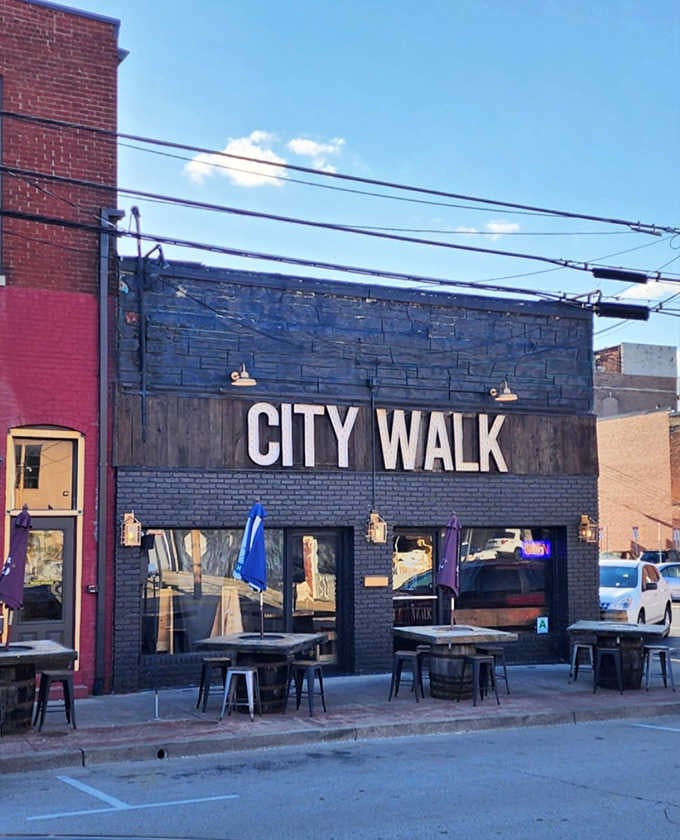 City Walk's outdoor seating invites you to linger downtown, proving that good times don't require fancy venues.