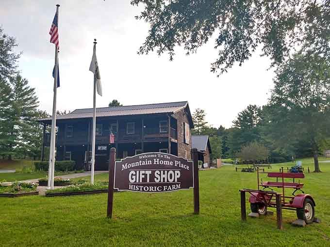 The Mountain Home Place gift shop welcomes visitors with old-fashioned charm and treasures worth discovering inside.
