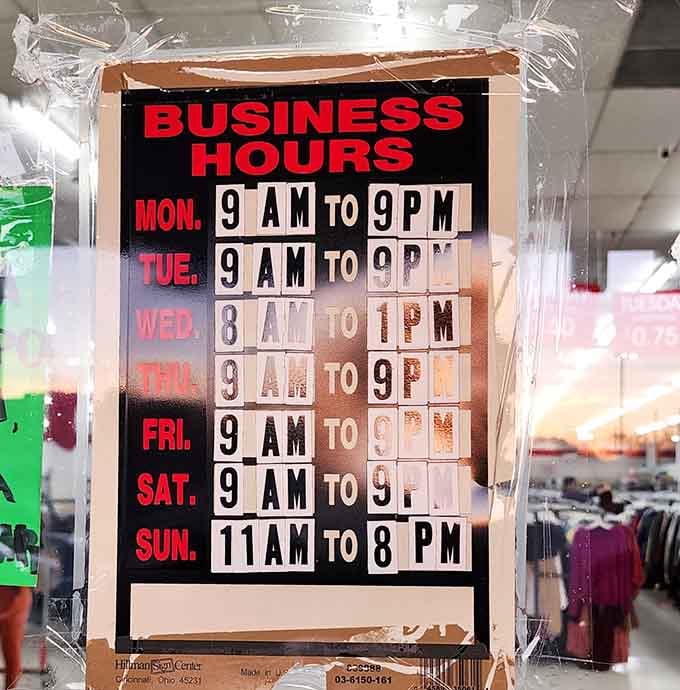 Plan your attack wisely because those business hours and daily prices are the secret to maximum savings.