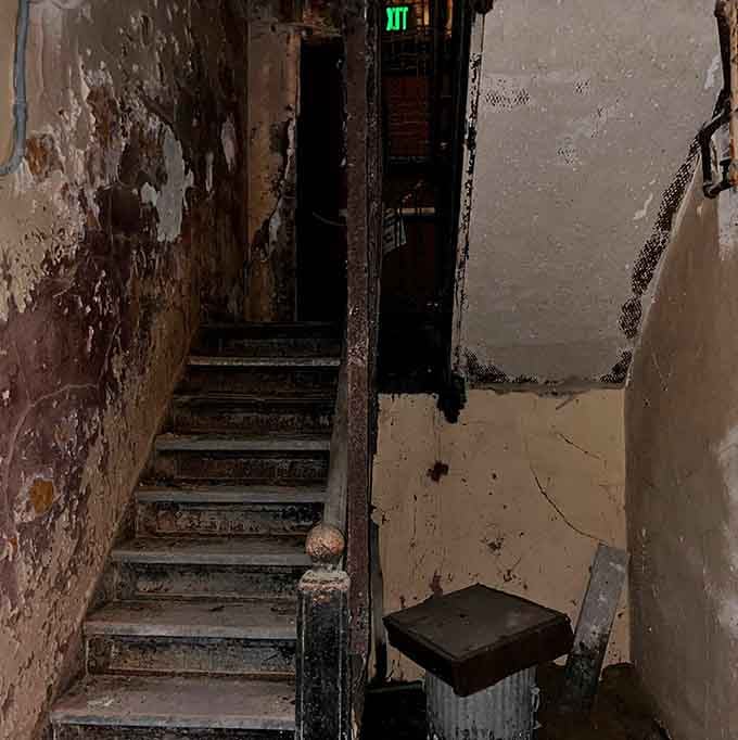 Climbing these stairs requires courage, sturdy shoes, and possibly a complete reevaluation of your life choices.