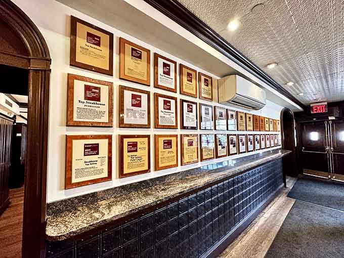 Those award plaques lining the walls aren't bragging, they're just stating facts about consistent excellence over many decades.