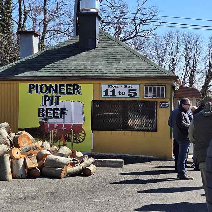 Even the firewood stacked outside hints at the traditional charcoal cooking methods that make everything taste so good.