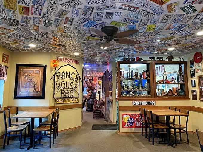 The interior screams roadside Americana louder than a Springsteen song playing on a vintage jukebox would.