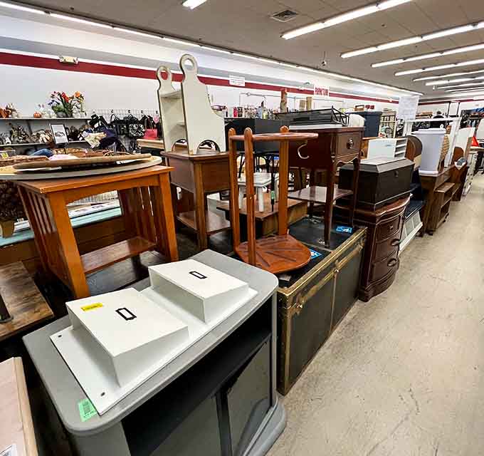 Furniture pieces waiting for their second act &ndash; solid wood construction that outlasts modern particle board nonsense.