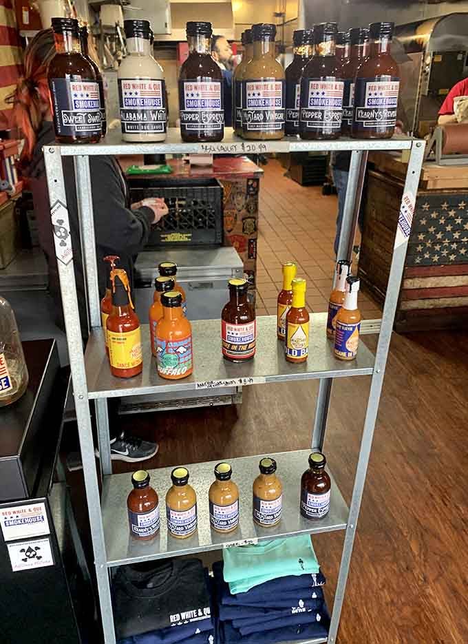 A sauce selection that ranges from sweet to spicy, letting you customize your barbecue experience like a pro.