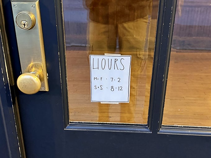 Those hours posted on the door are your roadmap to happiness, plan accordingly and arrive early on weekends.