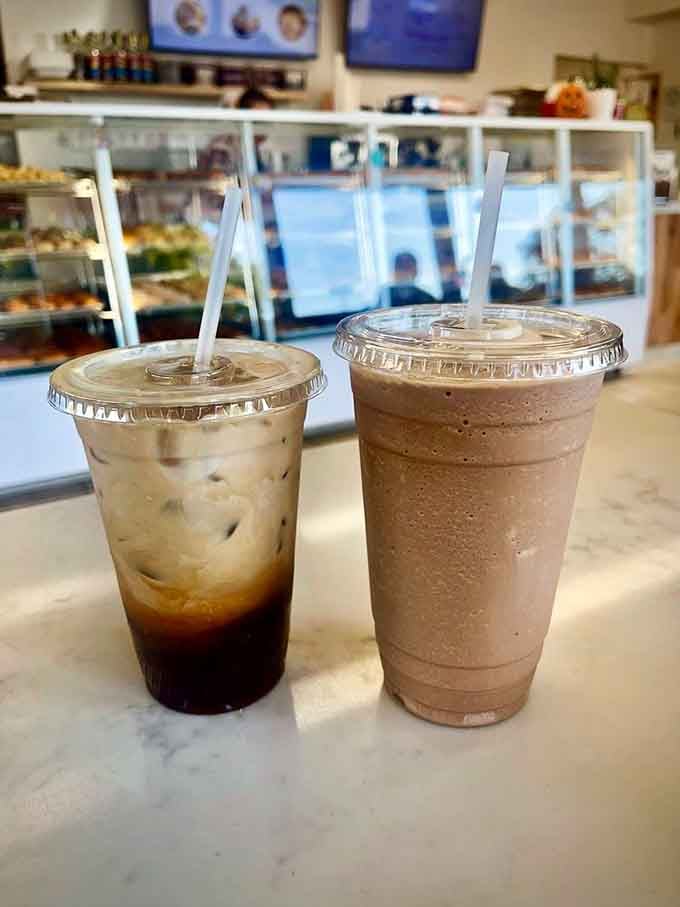 Iced coffee drinks to accompany your donuts, because sometimes you need caffeine to handle all that sugar-induced happiness.