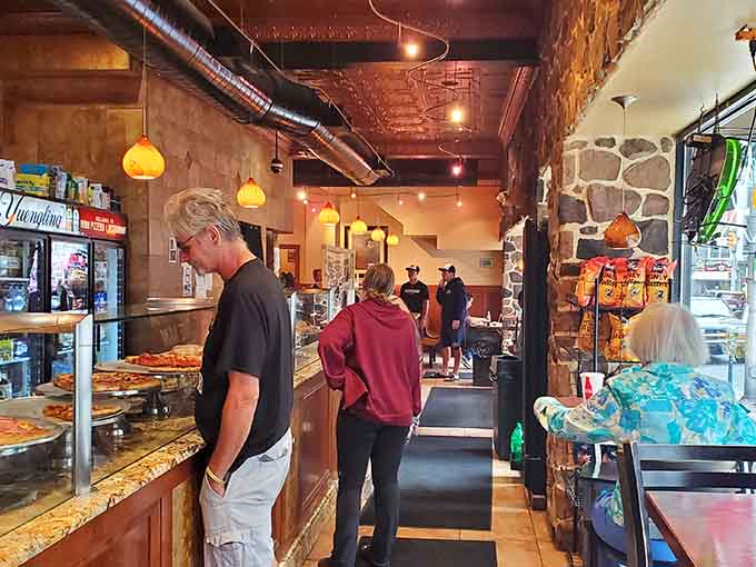 When locals gather like this, you know the food's worth the trip and the conversation flows freely.