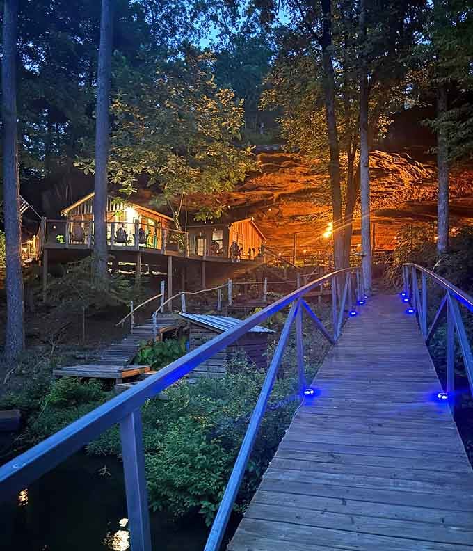 Night falls and the whole property transforms into something straight out of a fairy tale, bats not included.