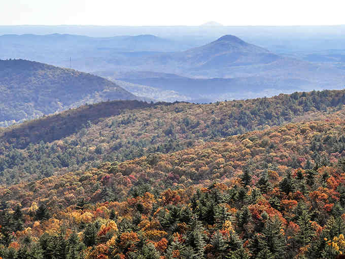 Layer upon layer of mountain ridges stretch toward the horizon in nature's most impressive demonstration of depth.