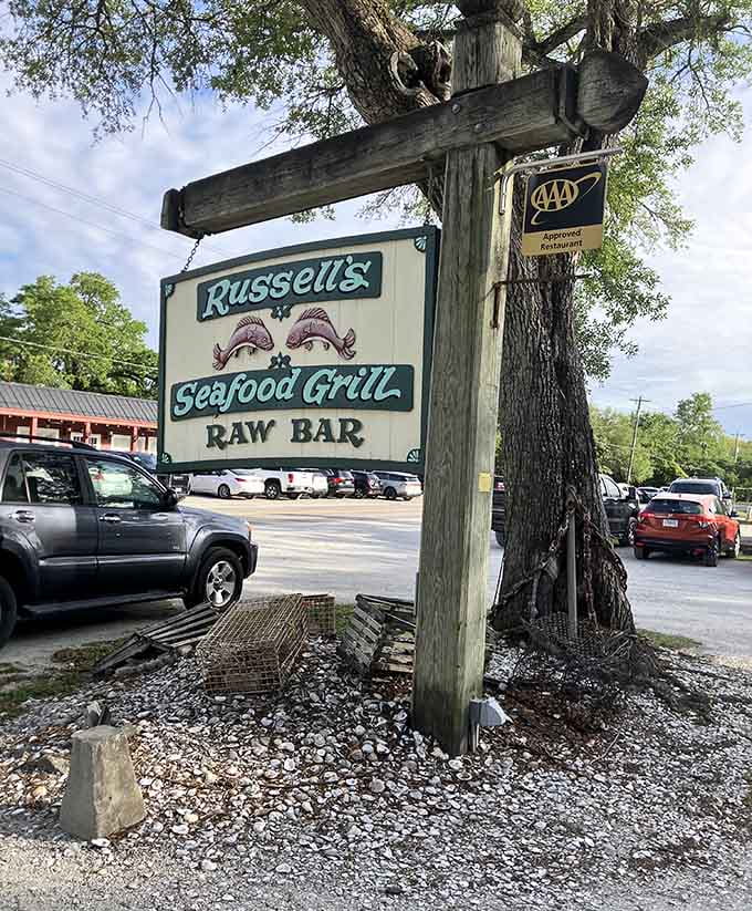 The weathered sign out front has welcomed countless hungry visitors searching for authentic coastal seafood done right for years.