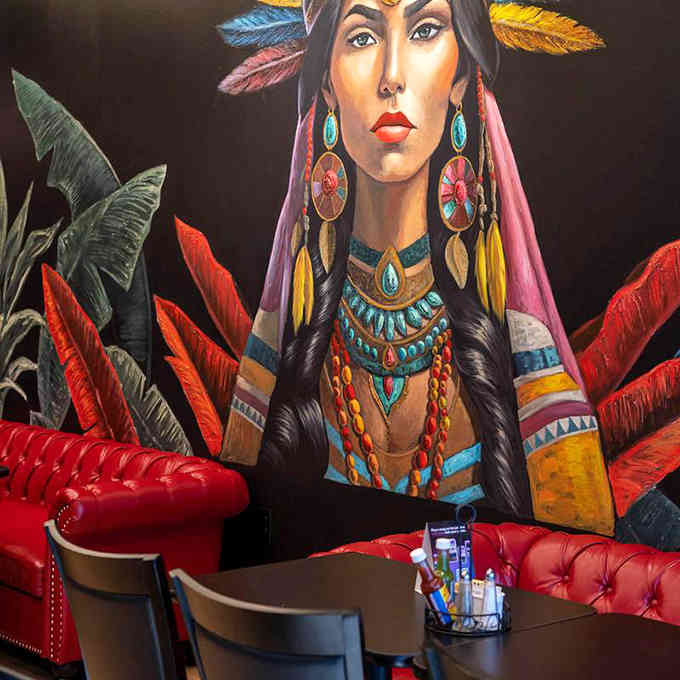 Stunning artwork adds cultural flair without trying too hard, just the right amount of visual spice.