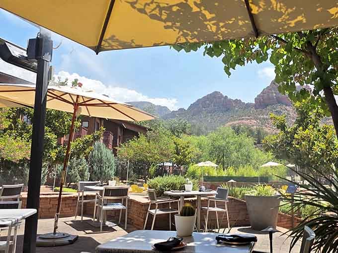 The sign that marks your destination for Southwest cuisine and views that'll ruin other restaurants for you forever.