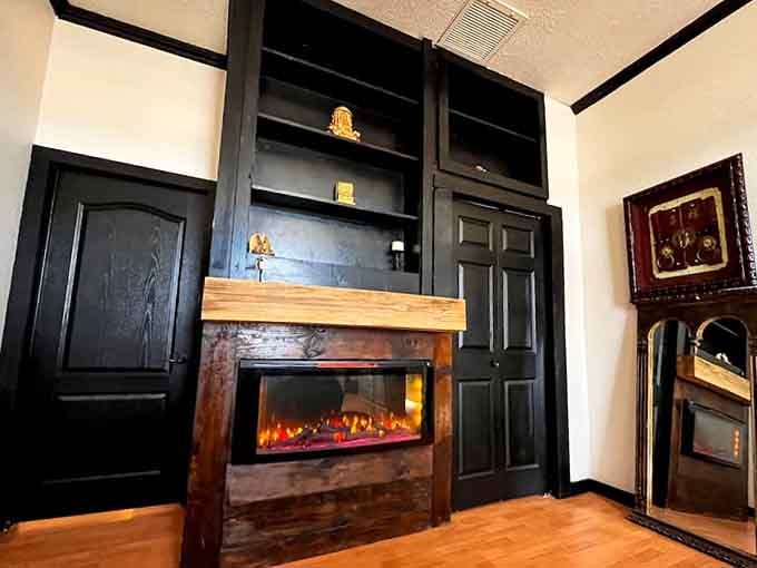 Cozy fireplaces add warmth and ambiance, creating the perfect spot for storytelling without the actual medieval dampness and drafts.