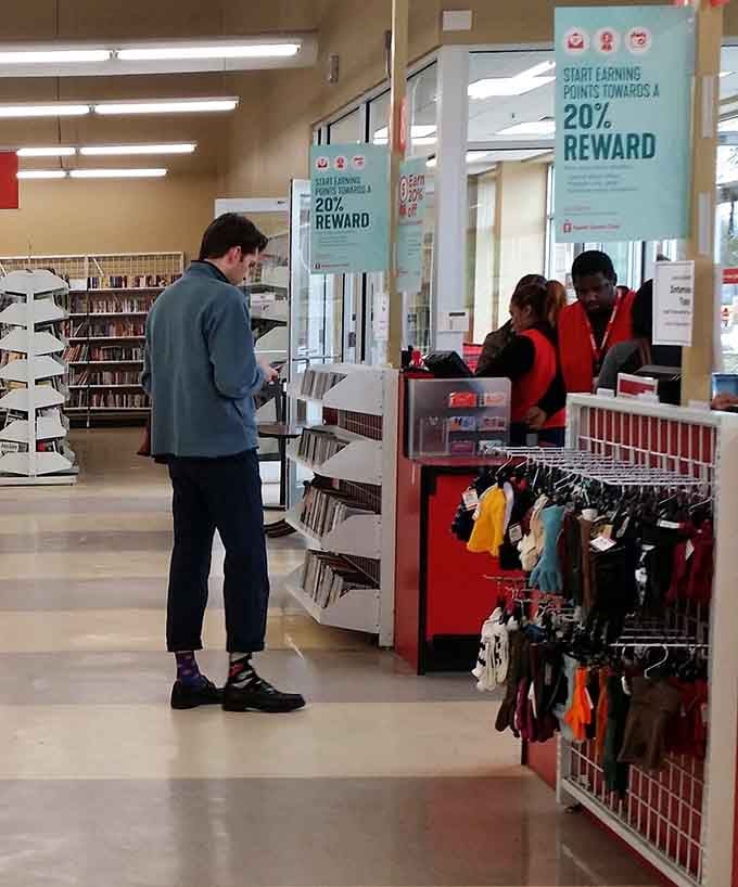 The checkout counter where your cart full of finds transforms into bags of bargains and buyer's satisfaction.