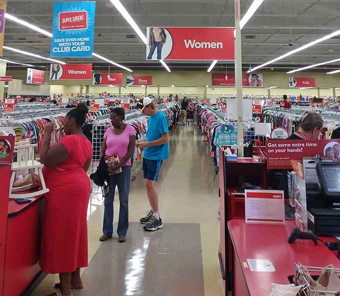 Checkout stations where your cart full of treasures gets totaled up to prices that actually make mathematical sense for once.