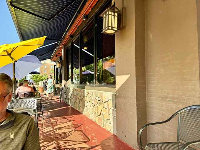 Patio seating where you can watch downtown Saint Joseph stroll by while your burger arrives hot and ready.