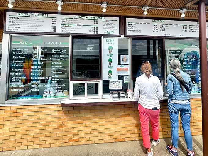 The order window where dreams come true, one scoop at a time, for over a hundred glorious years.