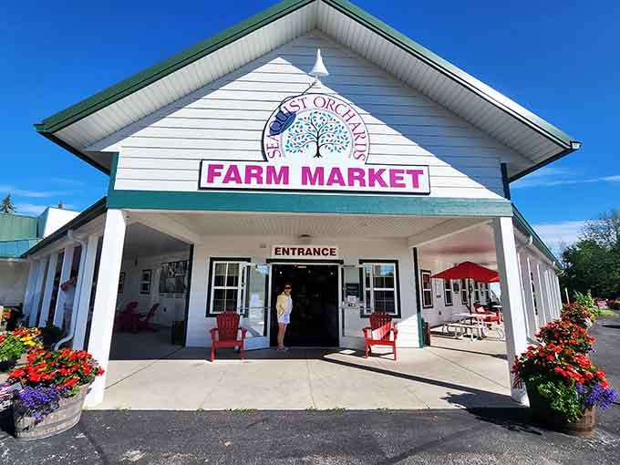Seaquist Orchards Farm Market bursts with color and fresh produce, a Door County institution serving sweetness since way back when.