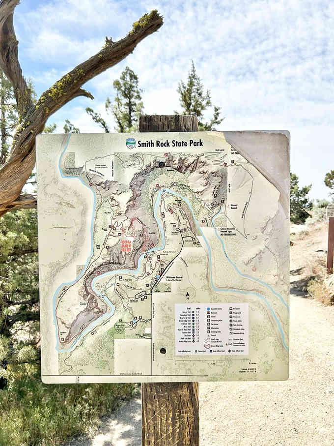 Trail maps reveal the park's network of adventures, from easy riverside strolls to climbs that'll test your determination.