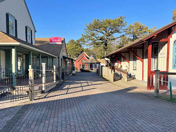 The cobblestone paths of Historic Smithville beckon you to explore after you've conquered that breakfast plate inside.