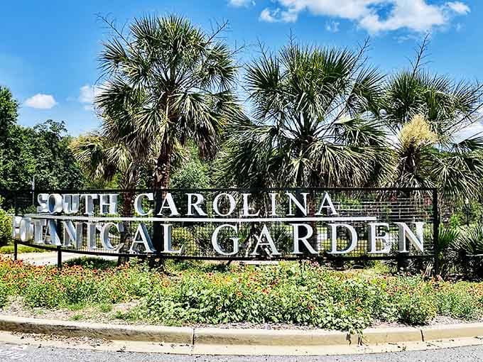 The welcoming entrance sign promises 295 acres of natural beauty, and unlike most promises, this one delivers.