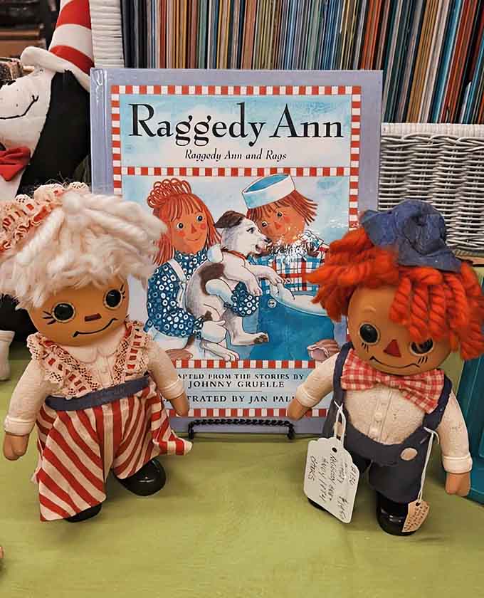 Raggedy Ann and Andy dolls proving that some childhood classics never lose their charm, no matter how many decades pass.