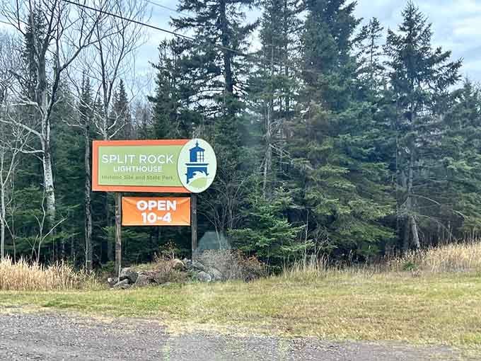 Highway signage guides North Shore travelers to one of Minnesota's most beloved and frequently visited historic treasures awaiting discovery.