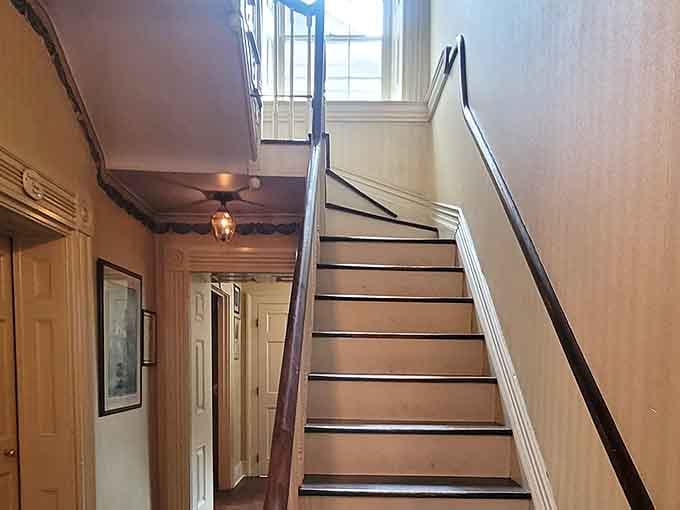 These stairs lead to guest rooms upstairs, because why leave when you're having this much fun?