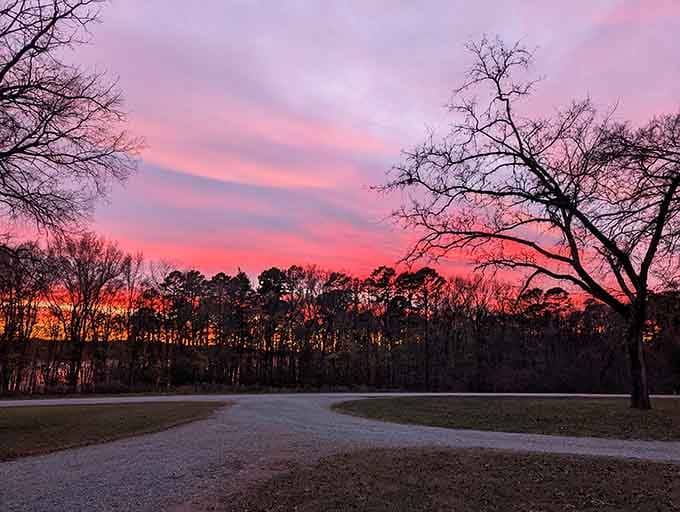 Cotton candy skies that make you pull over and just stare like you've never seen a sunset before.