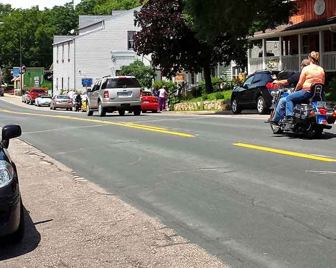 A summer afternoon on Main Street moves at the perfect speed, which is to say, barely moving at all.