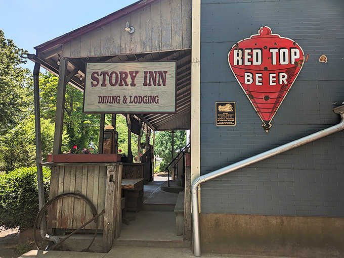Simple signage points the way to an experience that's anything but ordinary in this tiny Indiana treasure.