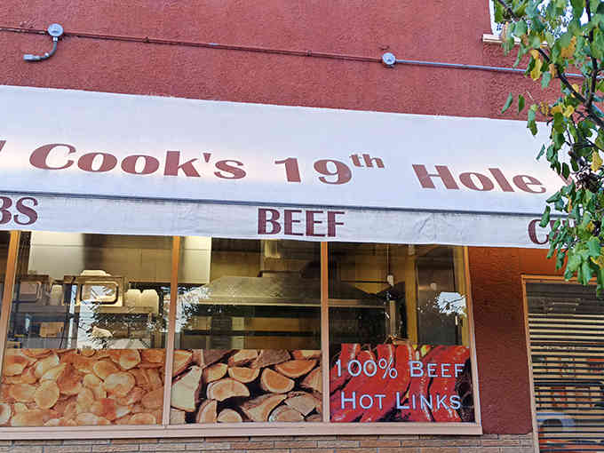 Window signage that doesn't whisper its offerings, it announces them loud and proud to the neighborhood.