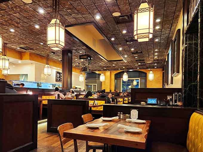 Another angle of breakfast paradise, where tin ceilings meet comfort food and everyone leaves a little bit happier.