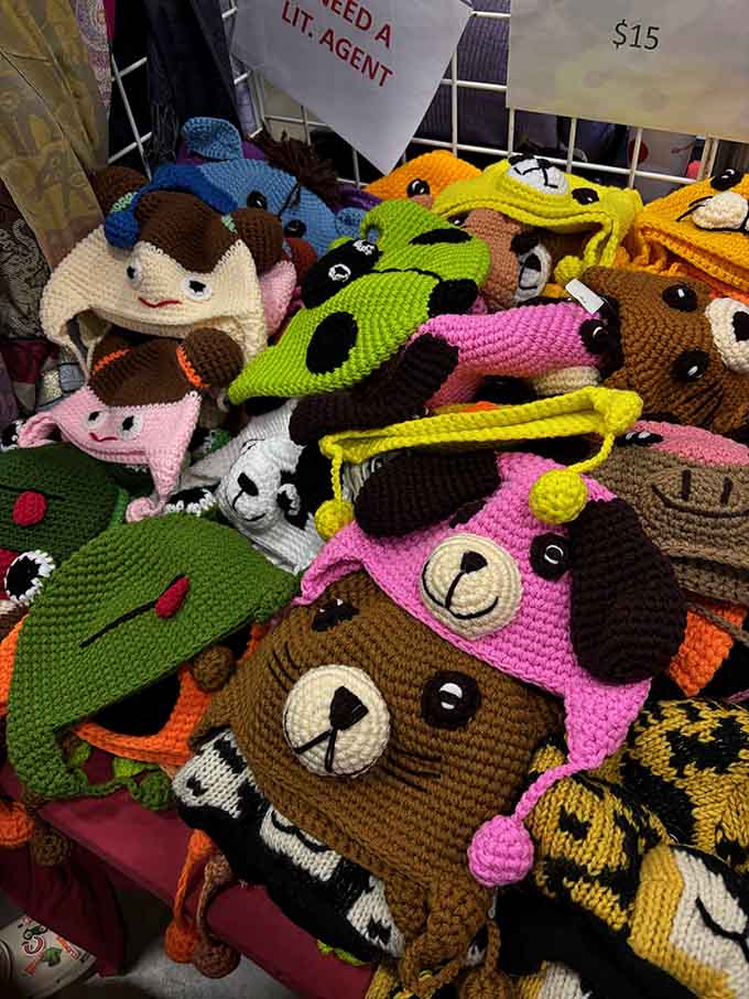 Hand-knitted animal beanies in neon colors bring whimsy to winter wardrobes, delighting grandkids and adults alike.