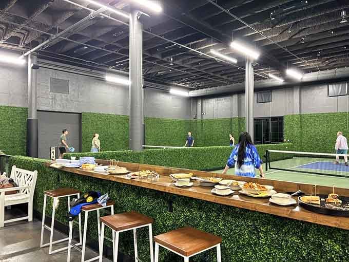 Courtside dining lets you fuel up while watching the games, combining two of life's greatest pleasures seamlessly.